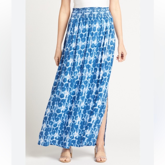 Roan + Ryan | Skirts | Roan Ryan Evereve Lizzy Maxi Skirt Blue White ...